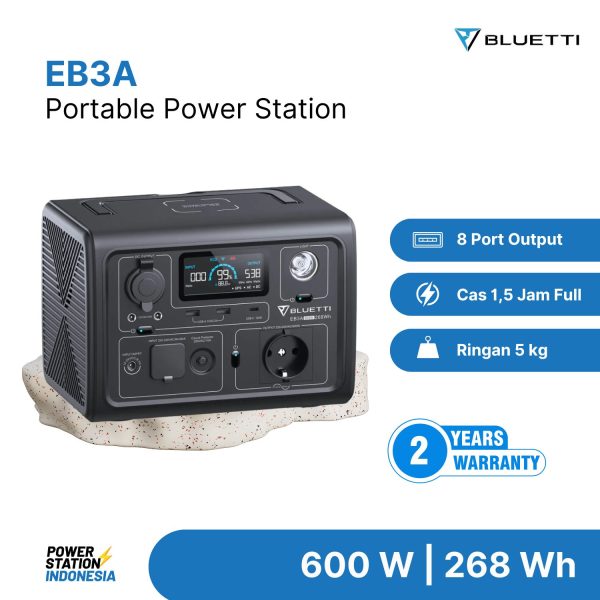 BLUETTI EB3A Portable Power Station | 600W 268Wh