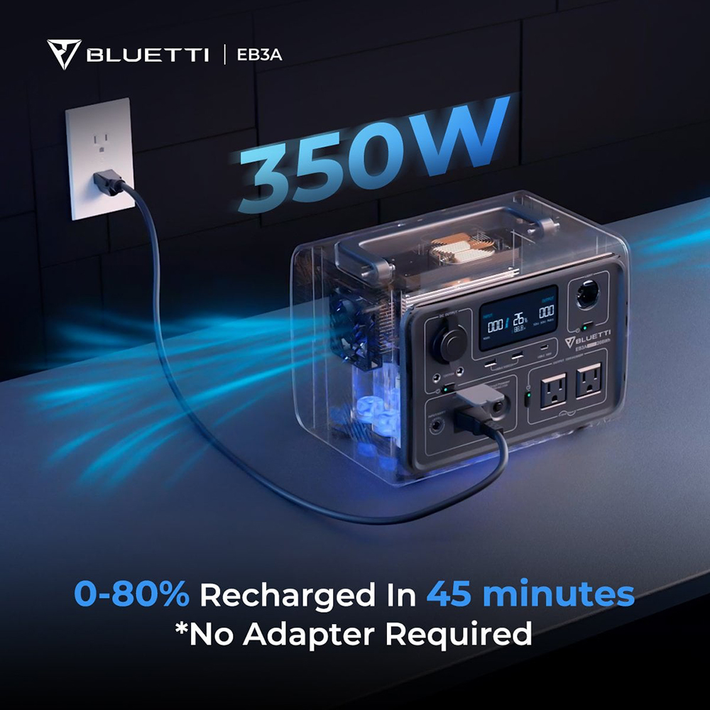 BLUETTI EB3A Portable Power Station | 600W 268Wh